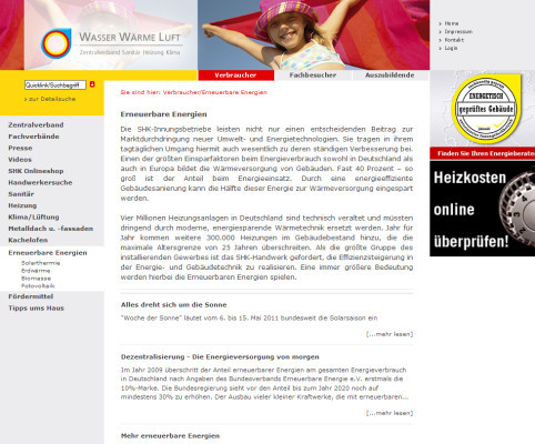 Zentralverband Sanitär Heizung Klima (ZVSHK) | Solar | Verbände | Baunetz_Wissen