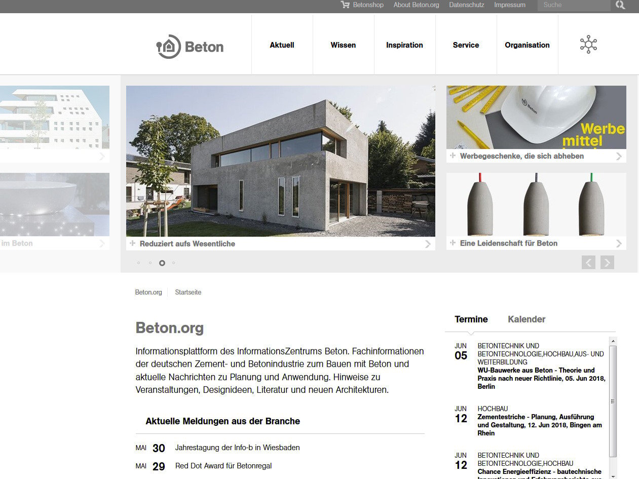 InformationsZentrum Beton | Beton | Beratungsstellen | Baunetz_Wissen