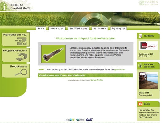Infopool für Biowerkstoffe | Gesund Bauen | Linkliste | BauNetz Wissen