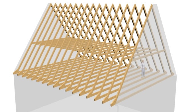 Kehlbalkendach | Geneigtes Dach | Dachtragwerke | BauNetz Wissen