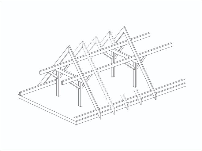 Pfettendach | Geneigtes Dach | Dachtragwerke | BauNetz Wissen