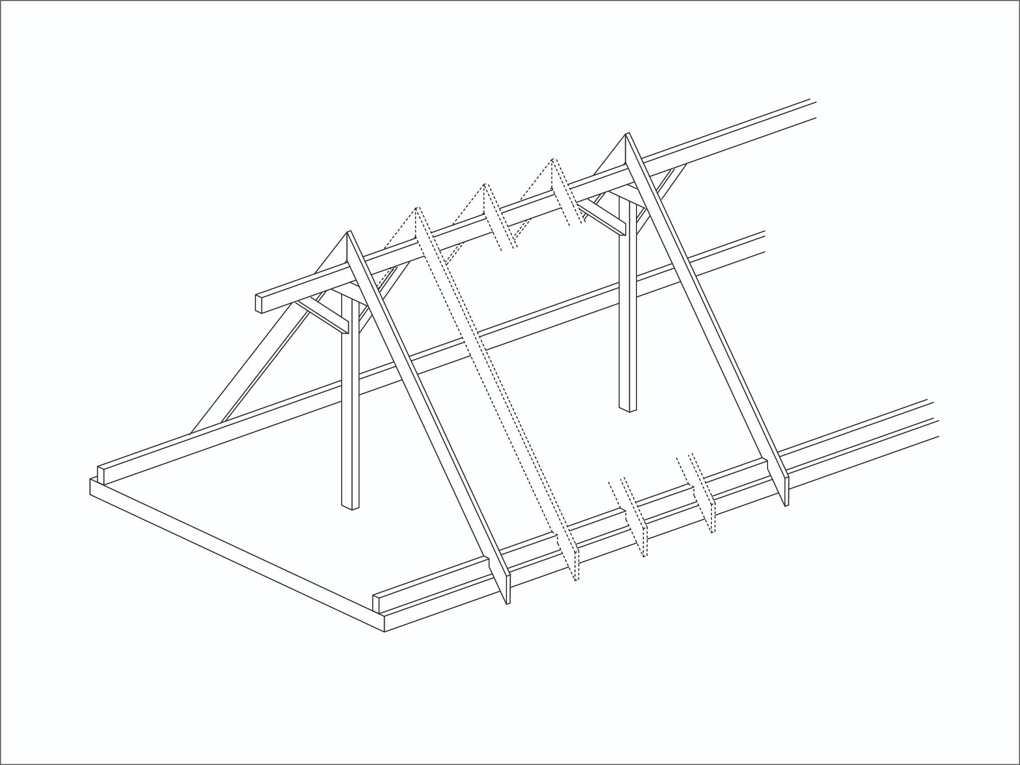 Pfettendach | Geneigtes Dach | Dachtragwerke | BauNetz Wissen