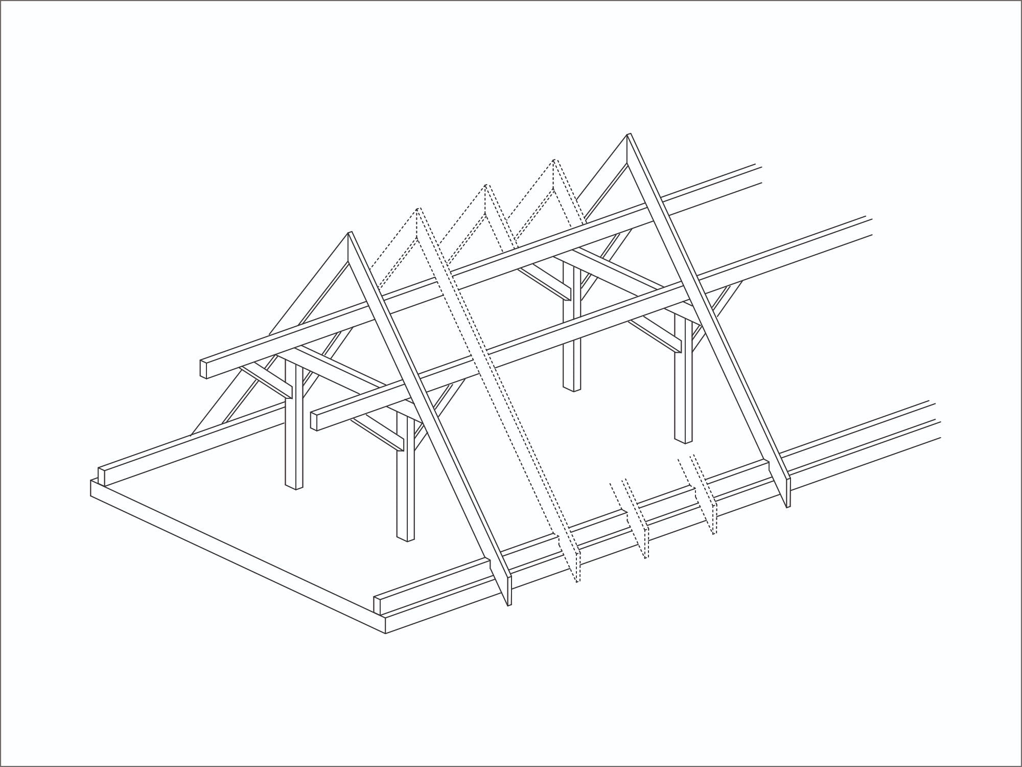 Pfettendach | Geneigtes Dach | Dachtragwerke | BauNetz Wissen
