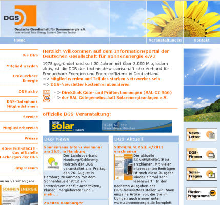 Deutsche Gesellschaft für Sonnenenergie (DGS) | Solar | Verbände ...