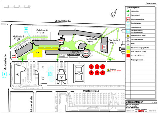 Feuerwehrplan | Brandschutz | Organisatorischer BS | BauNetz Wissen