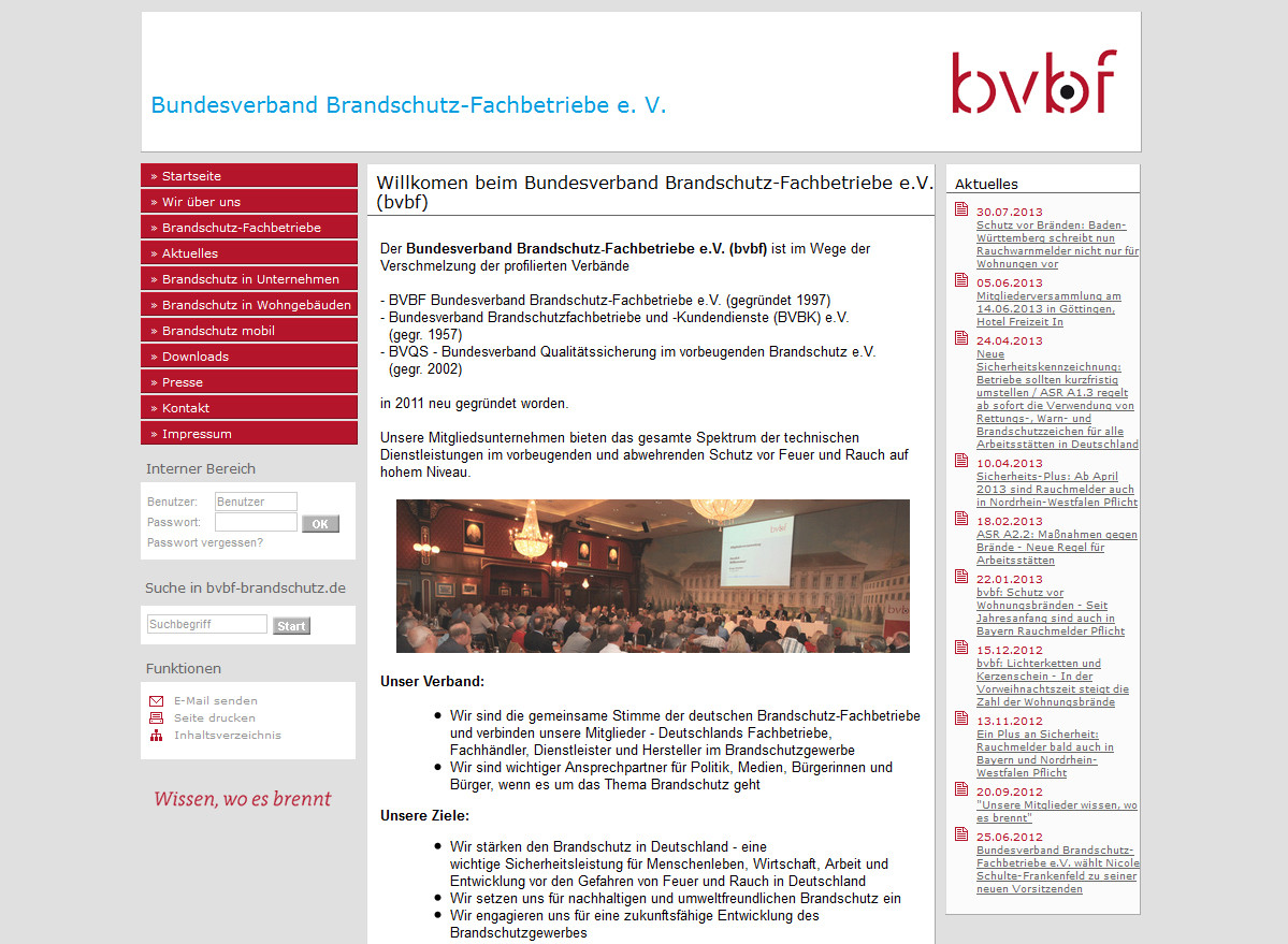 Brandschutz | Verbände/Beratungsstellen | BauNetz Wissen
