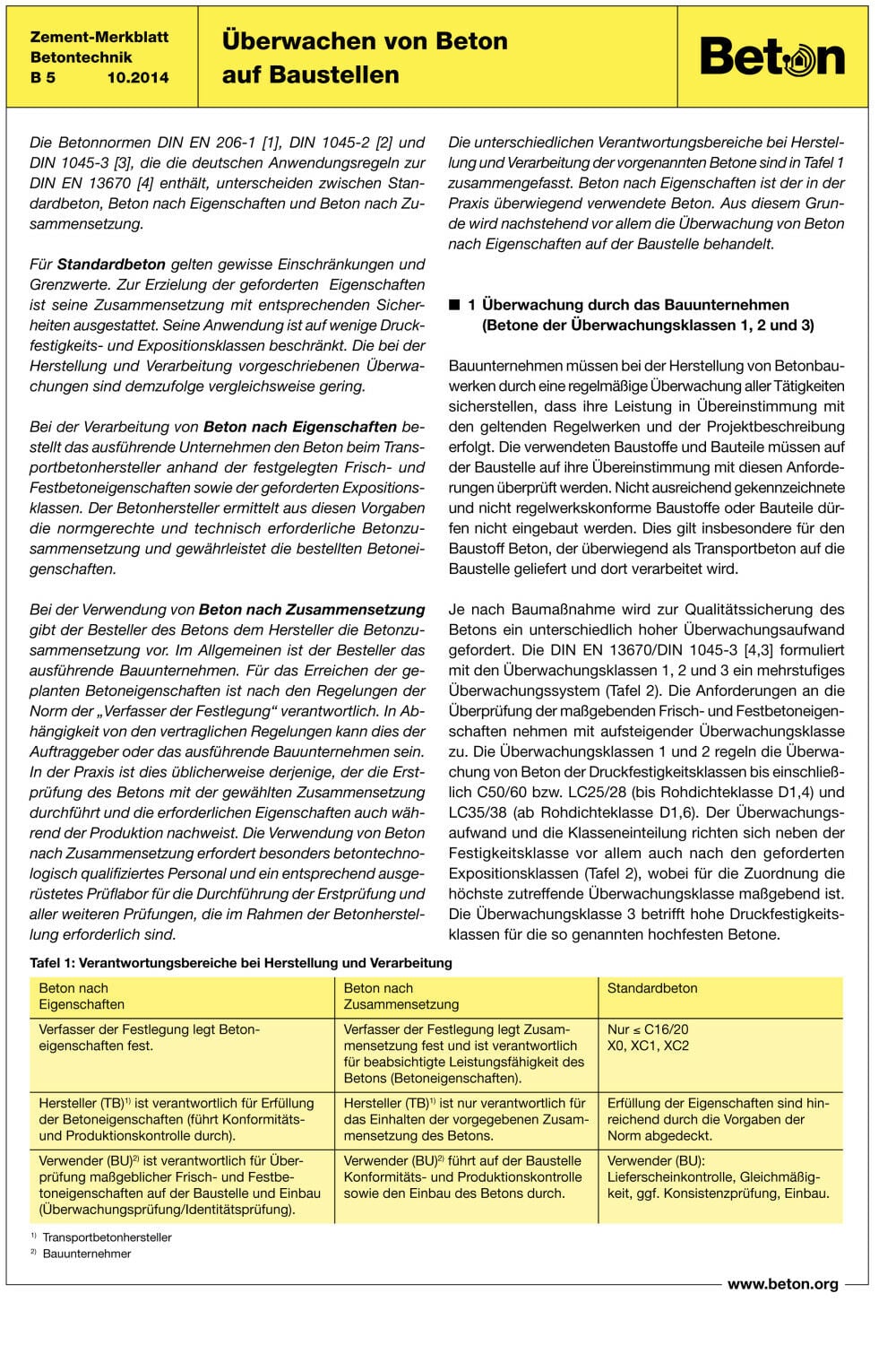 DBV-Merkblatt Nachbehandlung von Beton | Beton | Planungshilfen | BauNetz Wissen