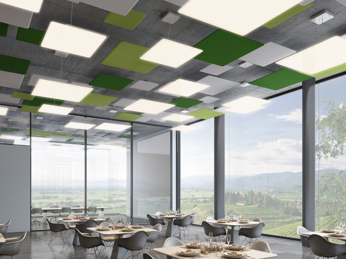 Deckenpaneel mit integrierbarer Lichtschiene | Akustik | News/Produkte ...