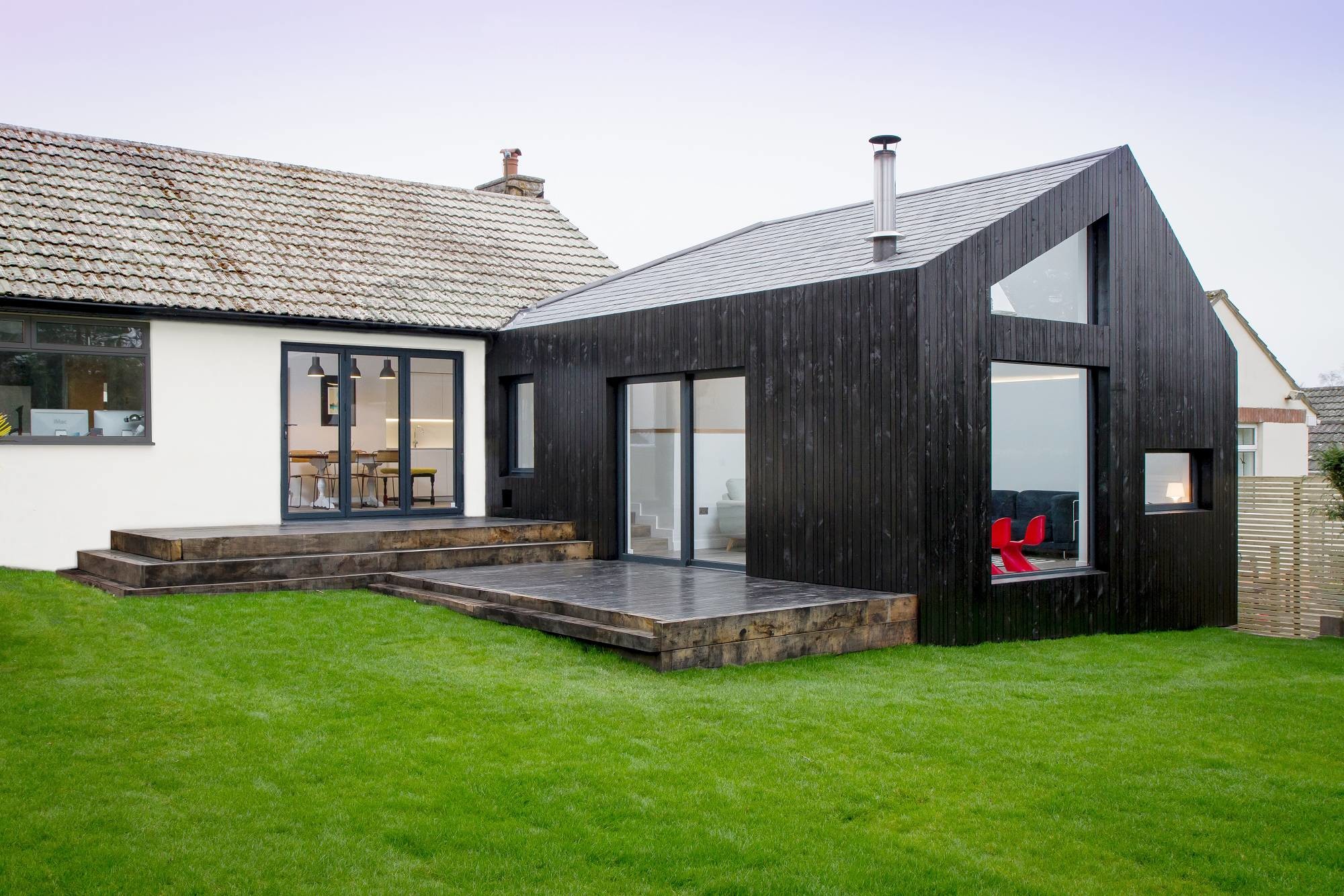 Wohnhausanbau in Bransgore | Geneigtes Dach | Wohnen | Baunetz_Wissen