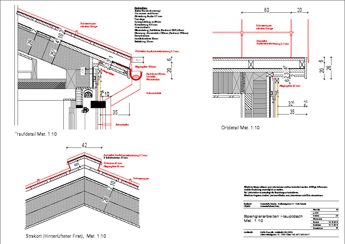 Wunderbar Dach Schnitt Detail Bilder