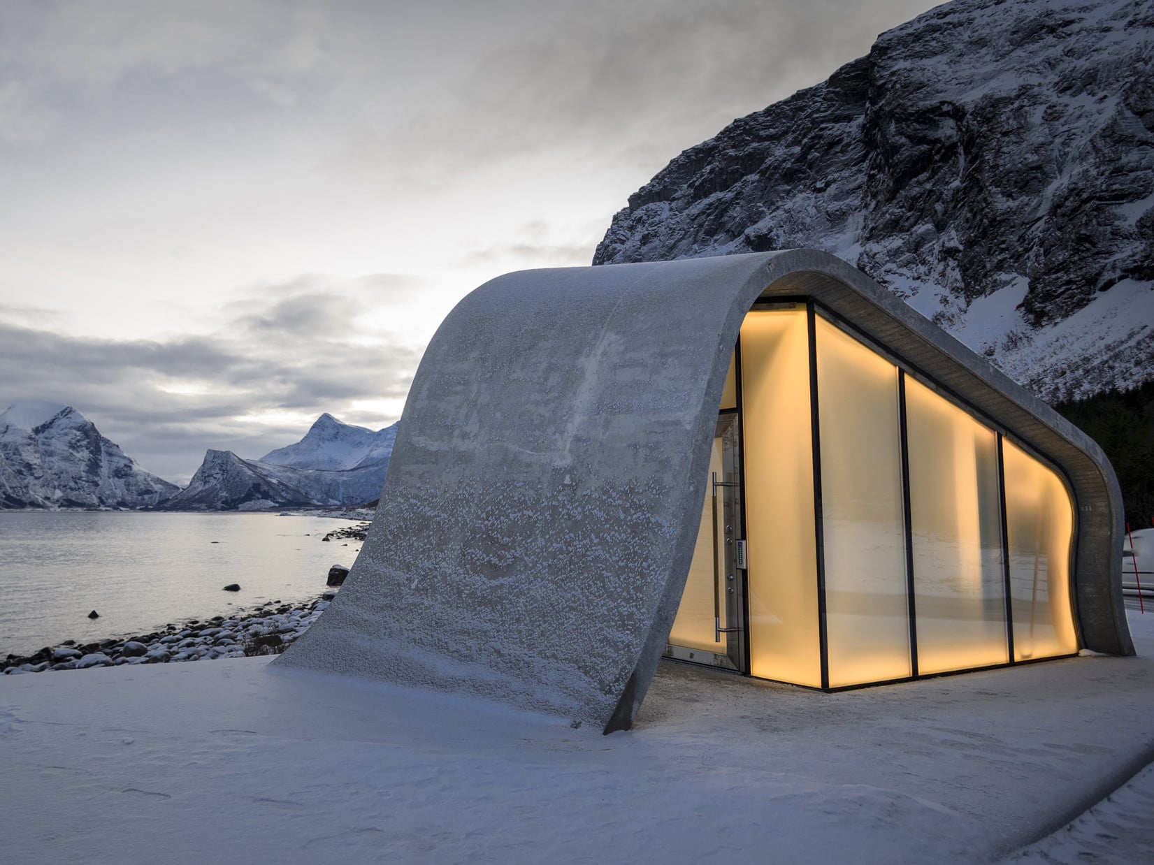 Rastplatz Ureddplassen in Norwegen | Beton | Freizeit/Sport | BauNetz ...