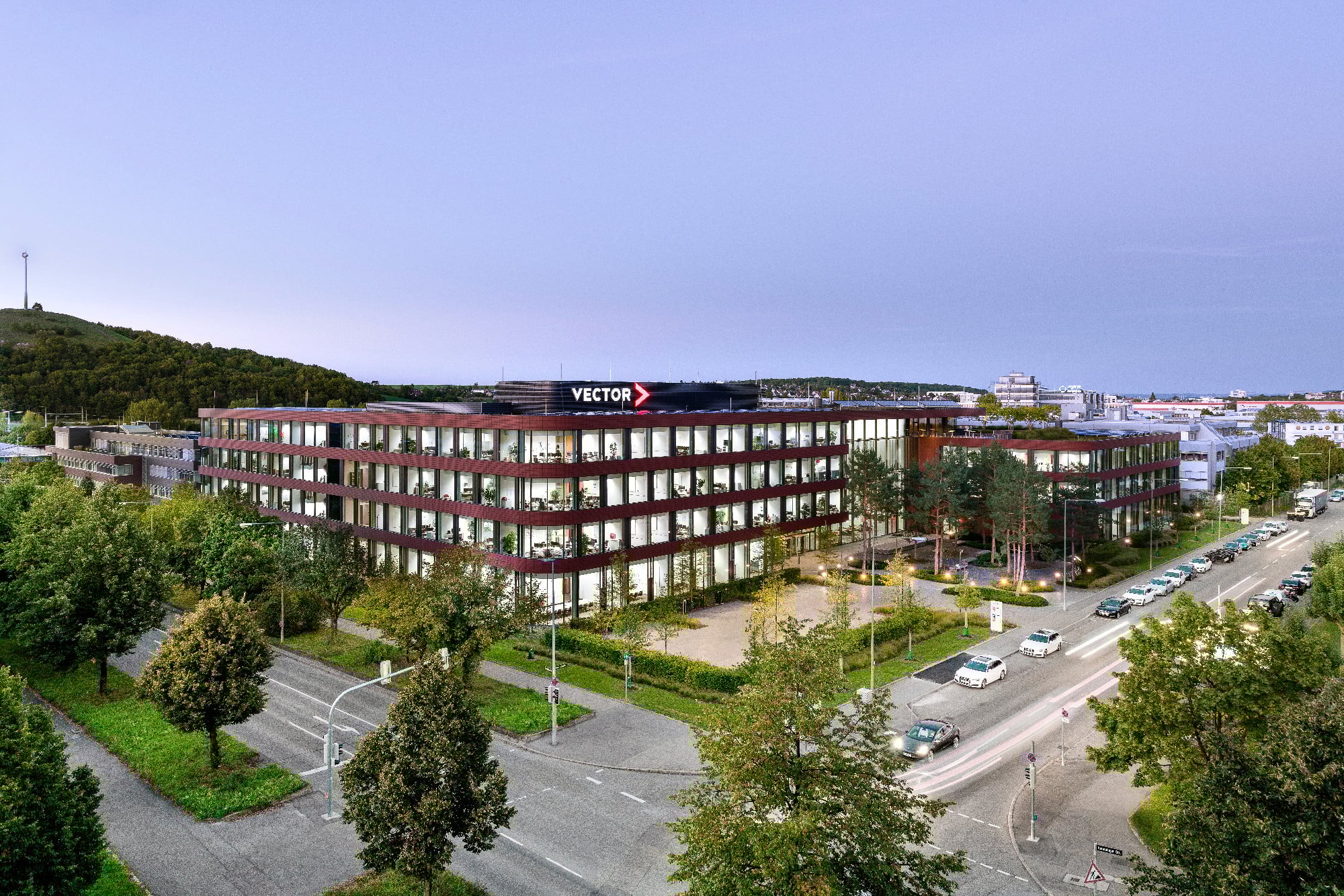 Firmenzentrale Vector Informatik in Stuttgart | Flachdach | Büro- und ...