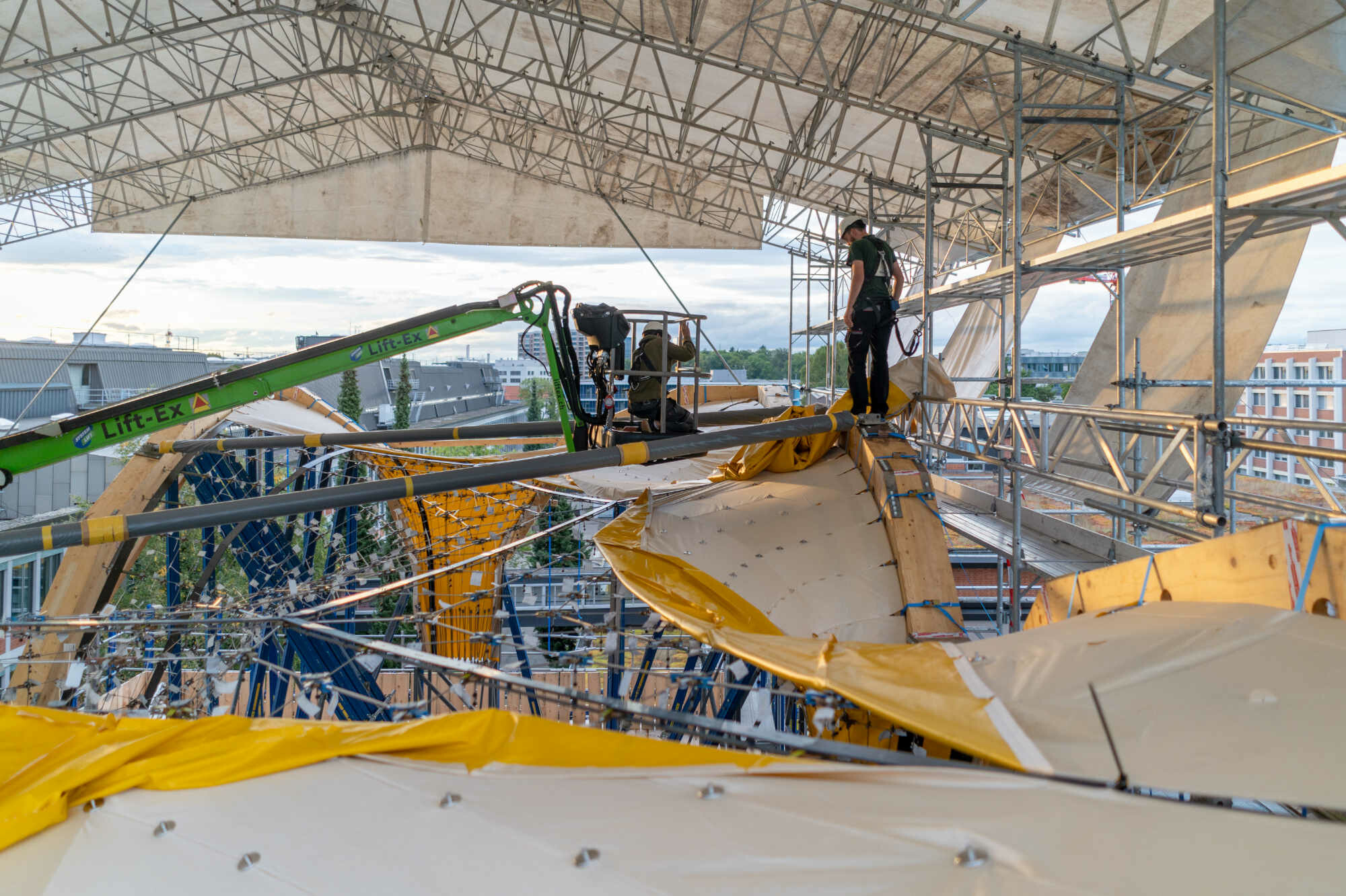 Dach der Forschungseinheit Hi-Lo in Dübendorf | Gerüste und Schalungen ...