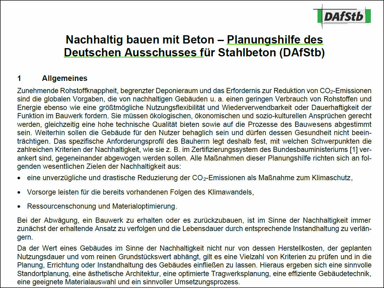 Nachhaltig bauen mit Beton | Beton | Planungshilfen | BauNetz Wissen
