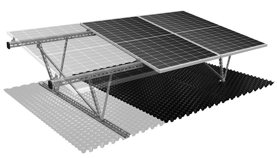 Leichte PV-Unterkonstruktion über einem Gründach | Flachdach | News ...
