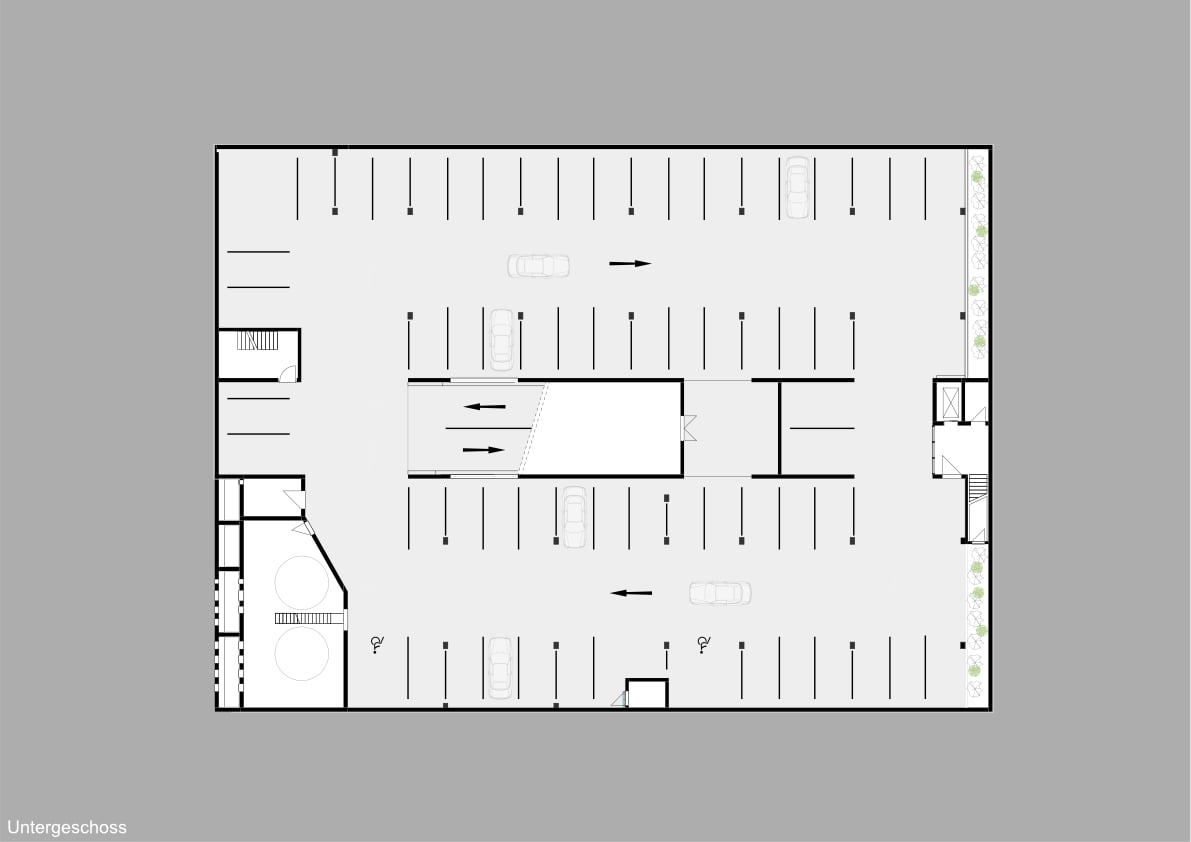 Parkhaus im Neckarpark in Stuttgart | Boden | Außenanlagen/Verkehr ...