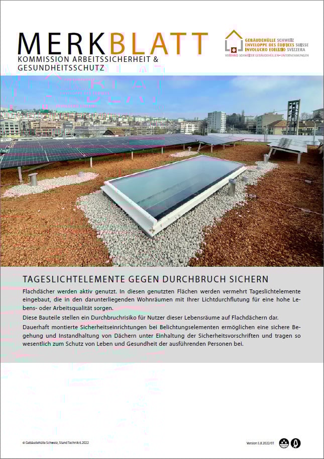 Merkblätter des Fachverbands Gebäudehülle Schweiz | Flachdach | Planungshilfen | BauNetz Wissen