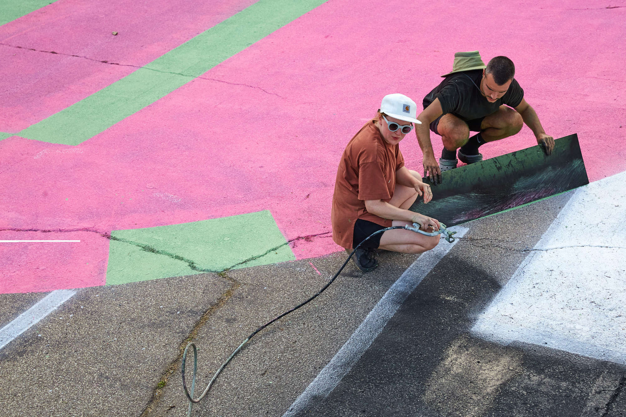 Farbinstallation Cover the Grid in Chicago | Boden | Außenanlagen ...