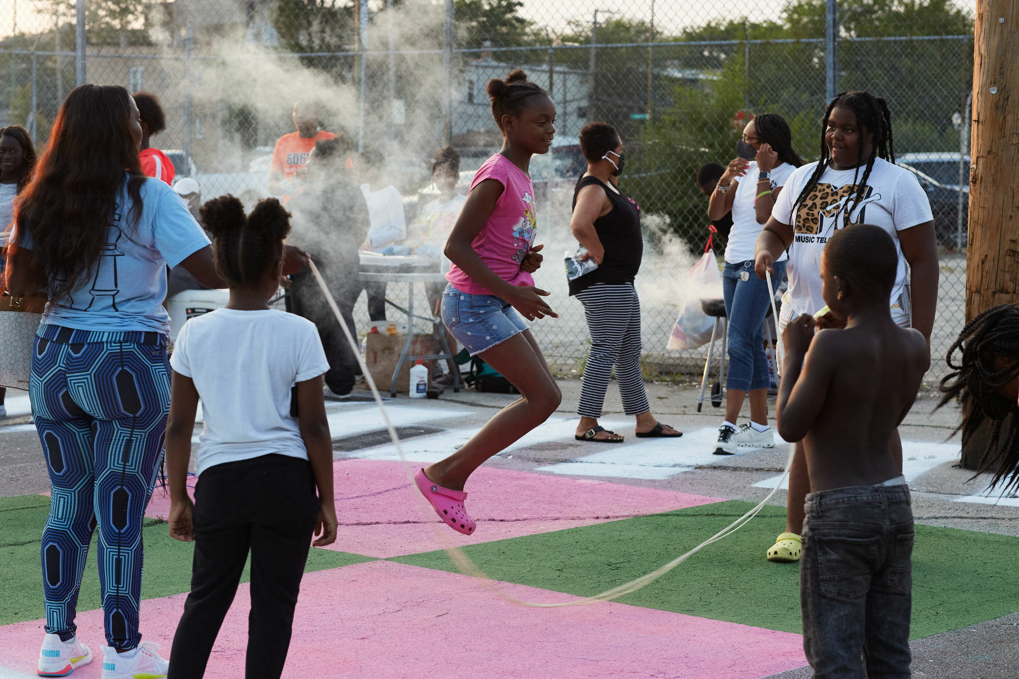 Farbinstallation Cover the Grid in Chicago | Boden | Außenanlagen ...