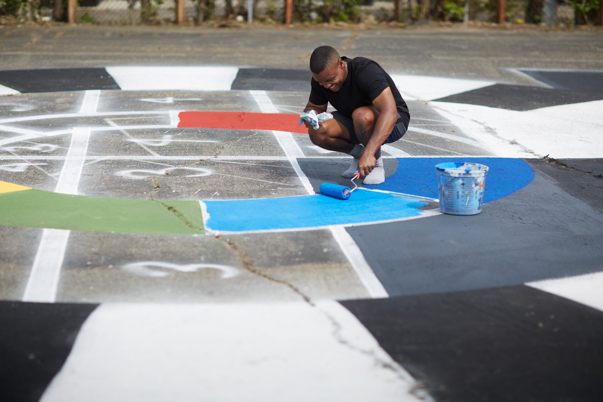 Farbinstallation Cover the Grid in Chicago | Boden | Außenanlagen ...