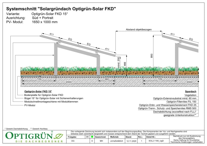 Aufbau und Montage von Solargründächern | Stadt- und Dachbegrünung | _Solargründach | BauNetz Wissen
