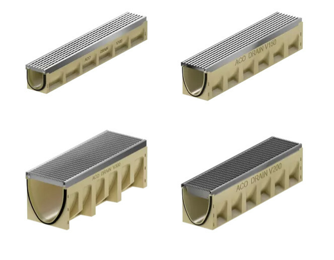 Entwässerungsrinnen aus Polymerbeton mit integrierter Dichtung ...