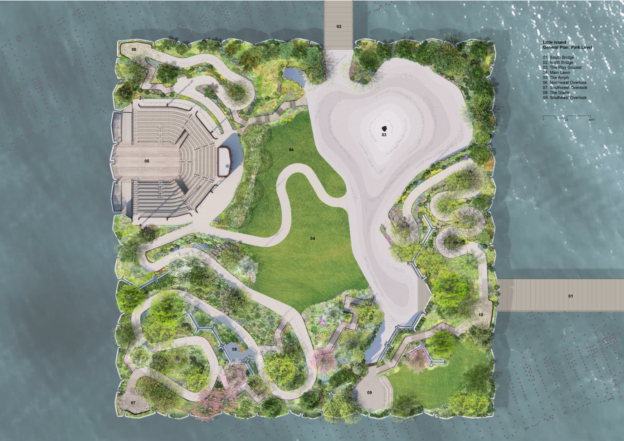 Little Island in New York City | Wasserkreislauf | Sonderbauten ...