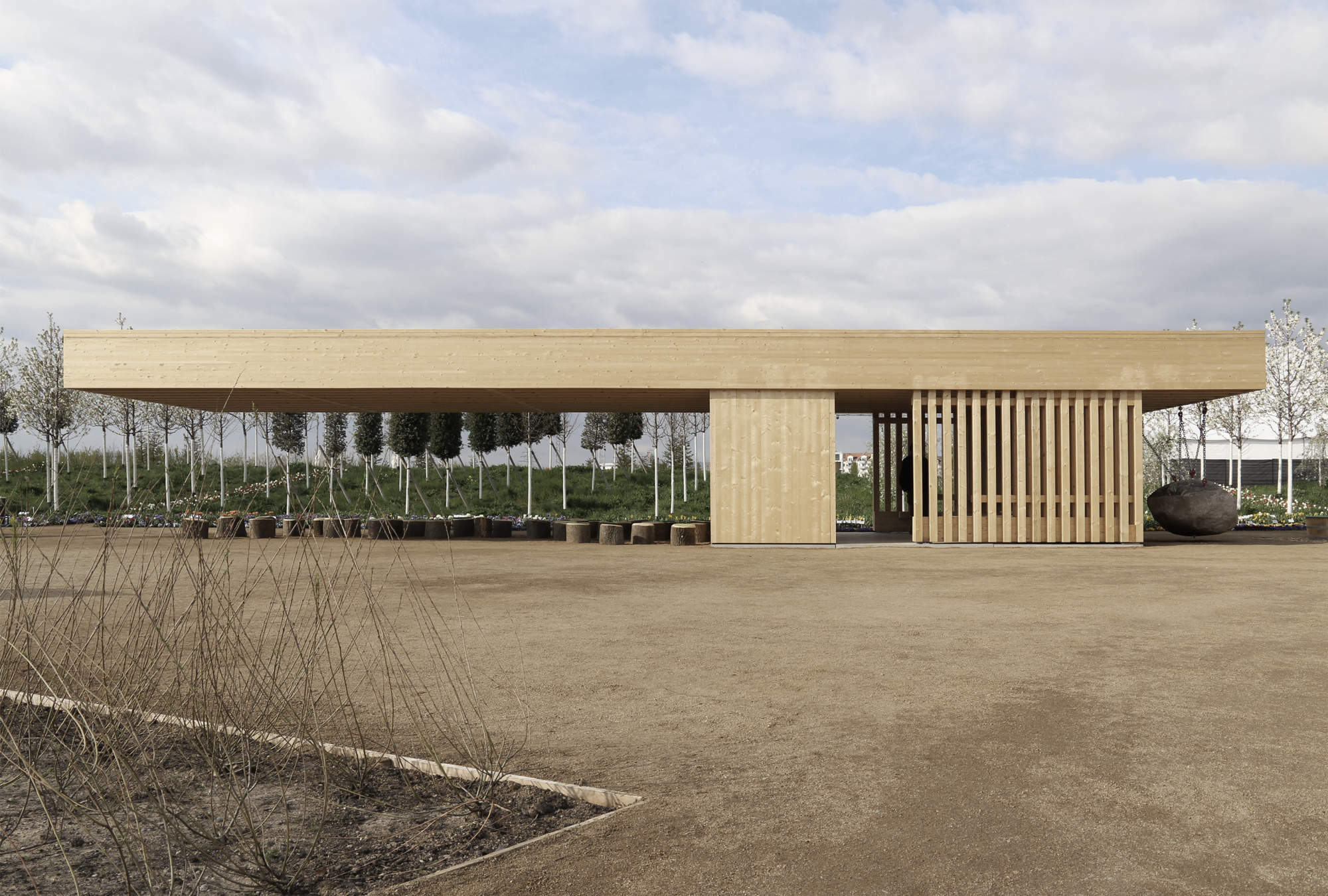 Pavillon Cantilever auf der BUGA 2023 in Mannheim | Sonnenschutz | Sonderbauten | Baunetz_Wissen