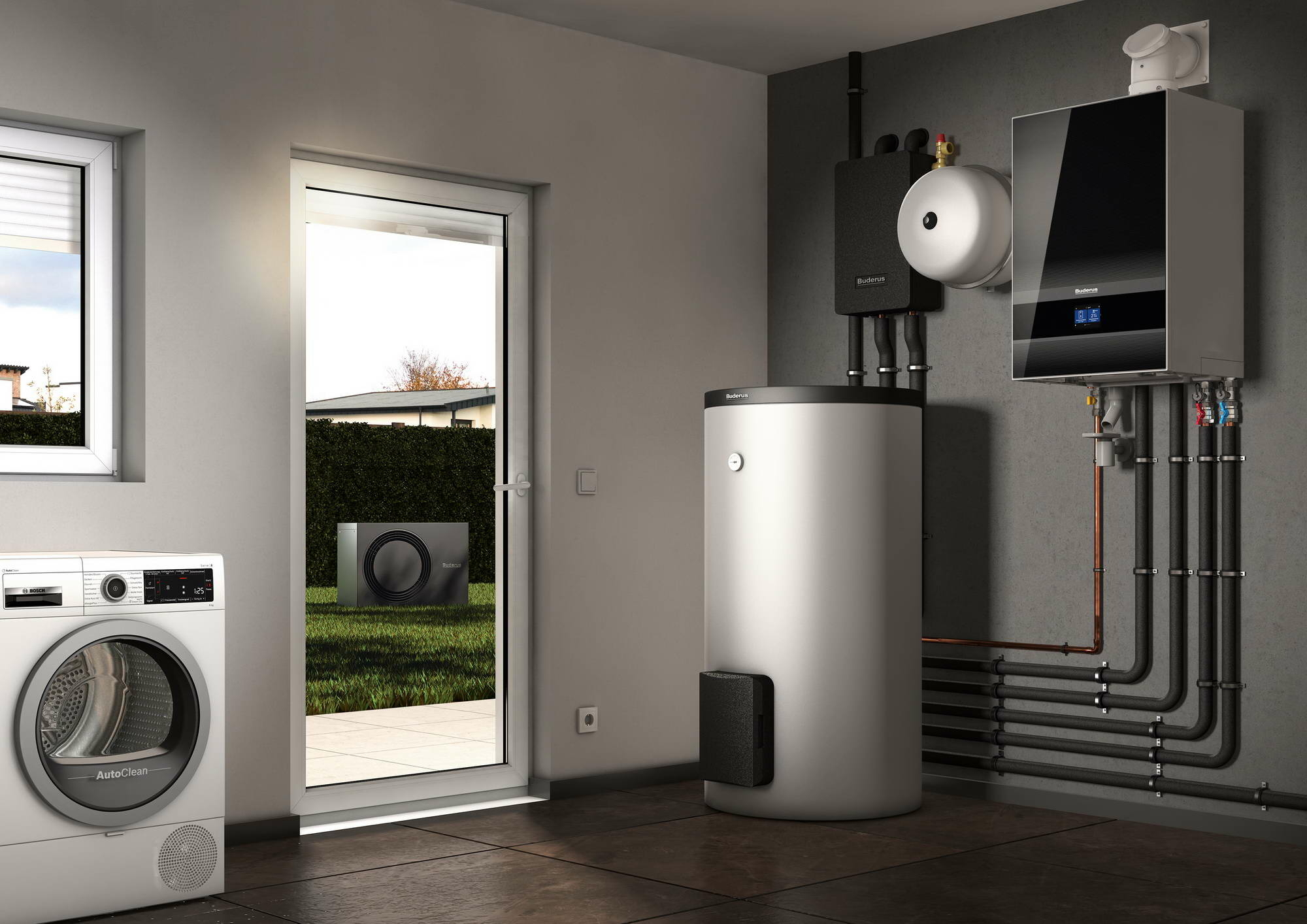 Wärmepumpen-Außeneinheit mit umweltfreundlichem Kältemittel | Heizung ...