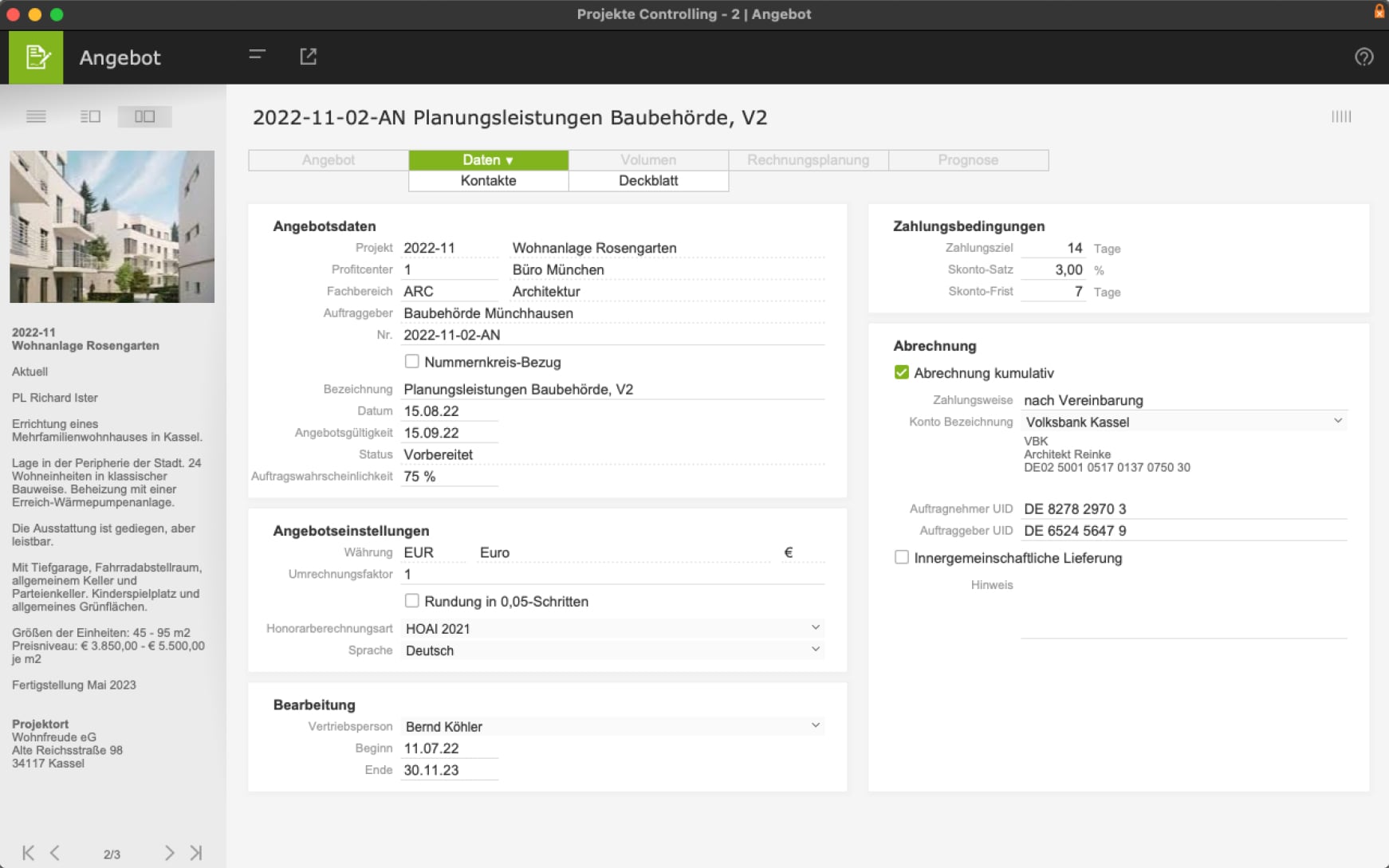 Angebotserstellung | Controlling und Management | Glossar | BauNetz Wissen
