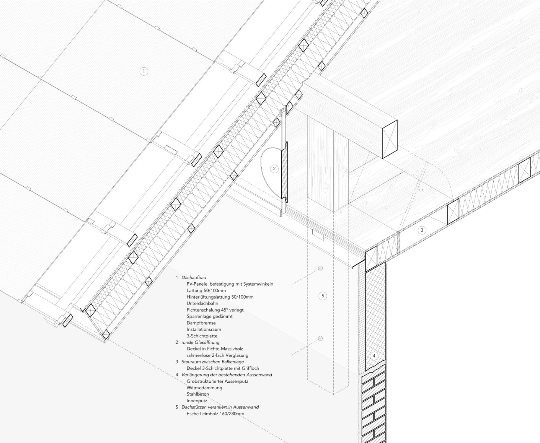 Haus mit einem fliegenden Dach in Winterthur | Beschläge | Wohnen ...