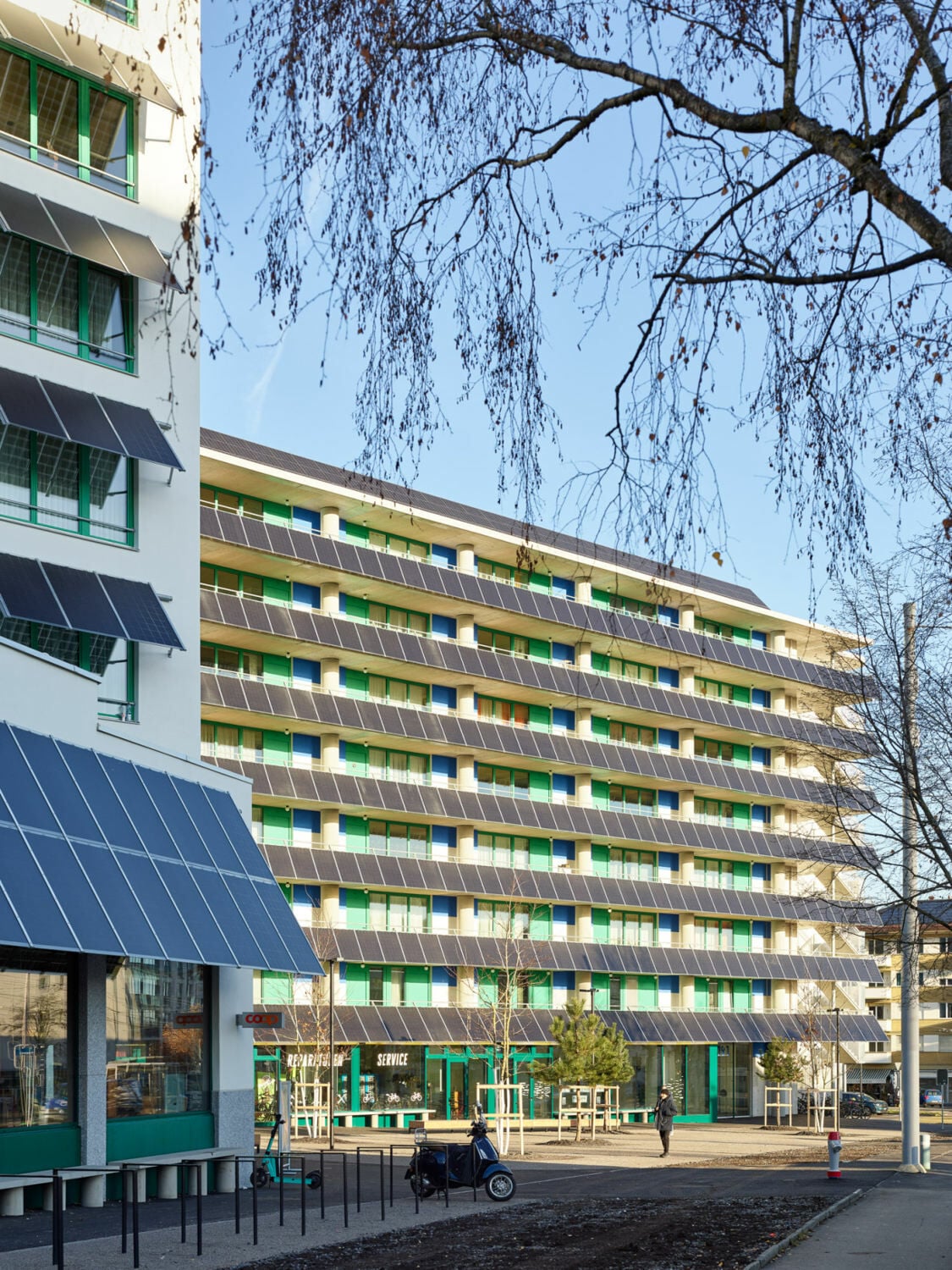 Wohn- und Gewerbesiedlung Guggach III in Zürich | Fassade | Wohnen ...