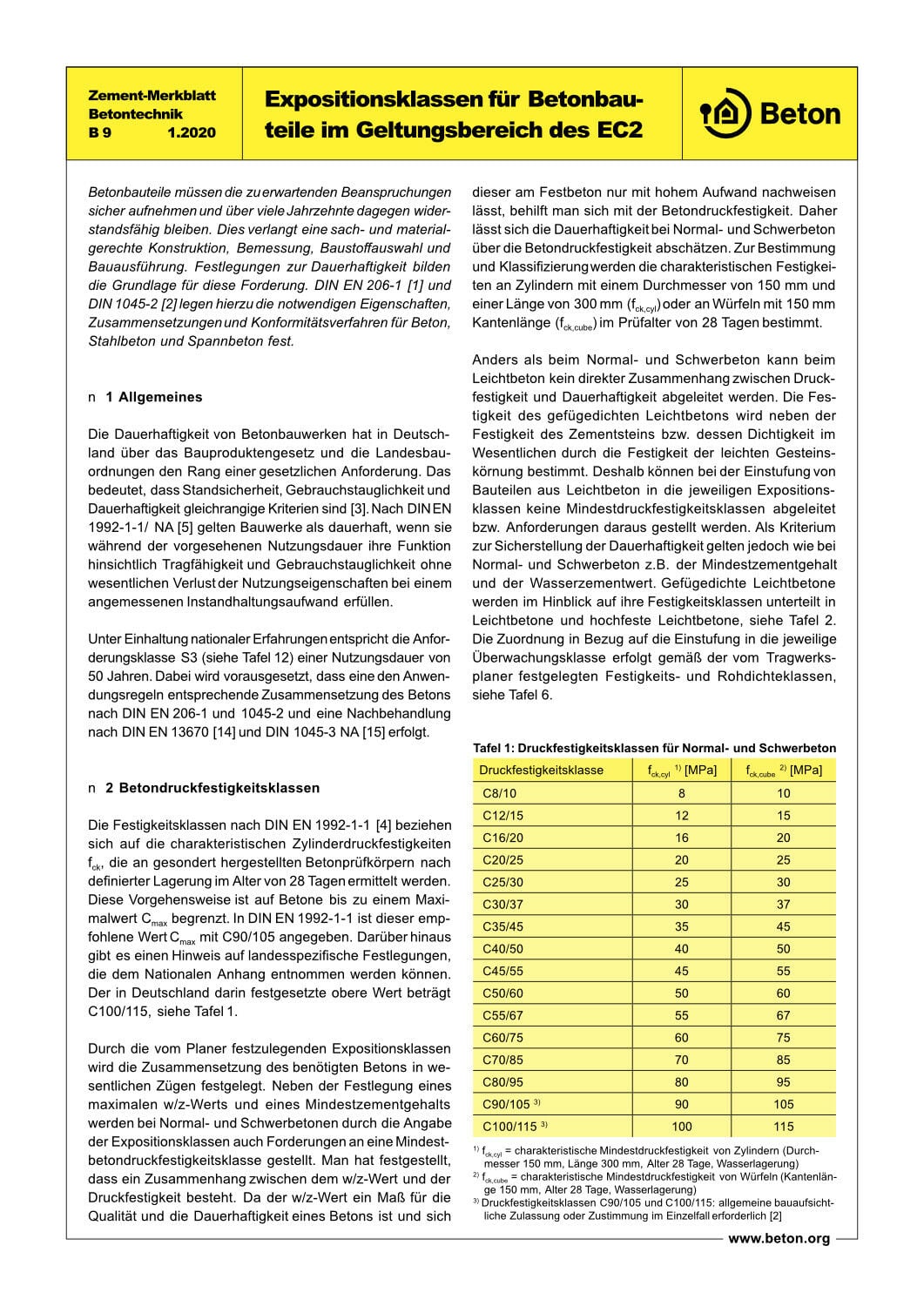 DBV-Heft 55: BBQ-Anwendungsfälle nach DIN 1045 | Beton | Planungshilfen ...