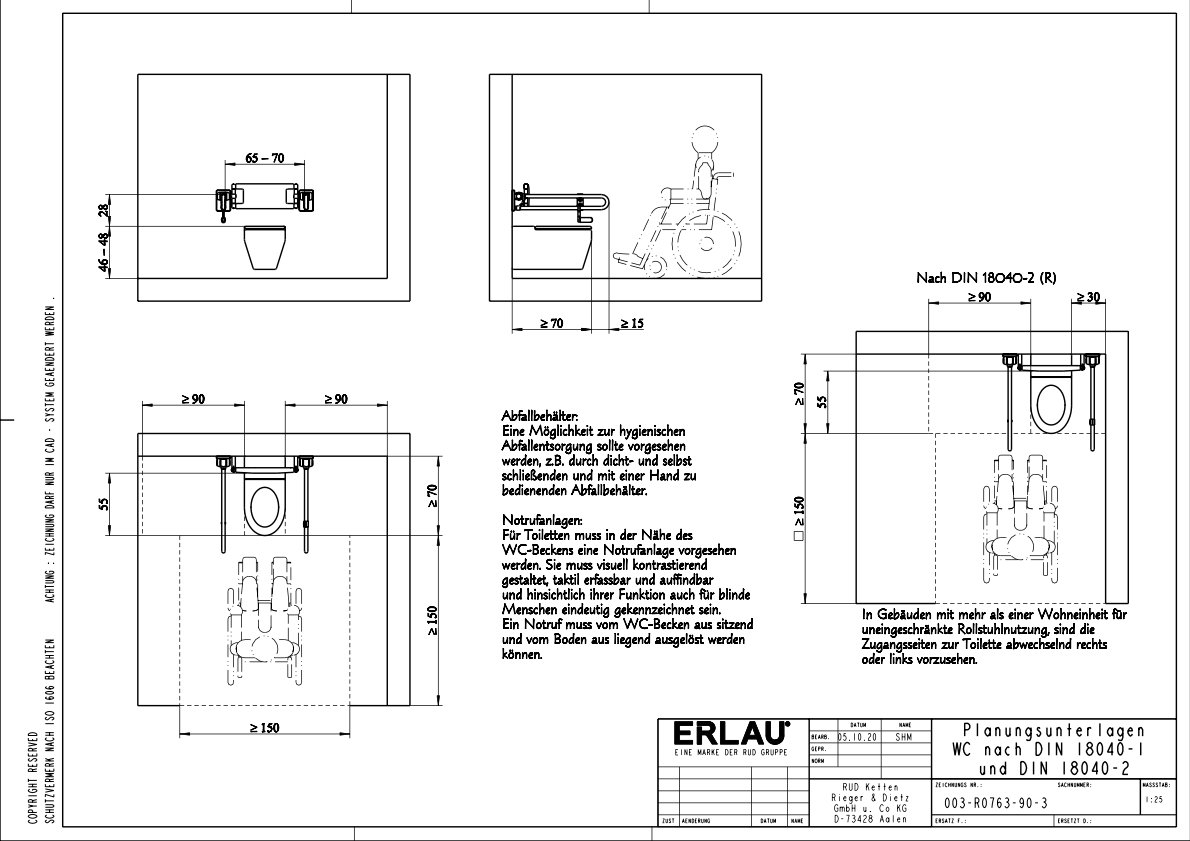 Barrierefreie Sanitärräume nach DIN 18040-1 | Bad und Sanitär | Barrierefreiheit | BauNetz Wissen