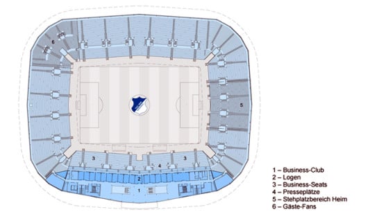 Rhein-Neckar-Arena in Sinsheim | Beschläge | Sport/Freizeit | BauNetz Wissen